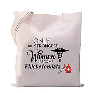 VAMSII Female Phlebotomist Gifts Tote Bag Phlebotomy Gifts for Women Phlebotomy Technician Gifts Phlebotomy Student Gifts(Tote Bag)
