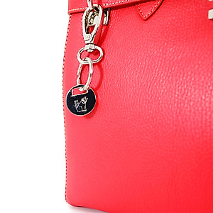 Robin Lisa New York Luxury Handbags for Women | 100% Genuine Italian Calf Leather | Limited Edition Robin Handbag (Red)