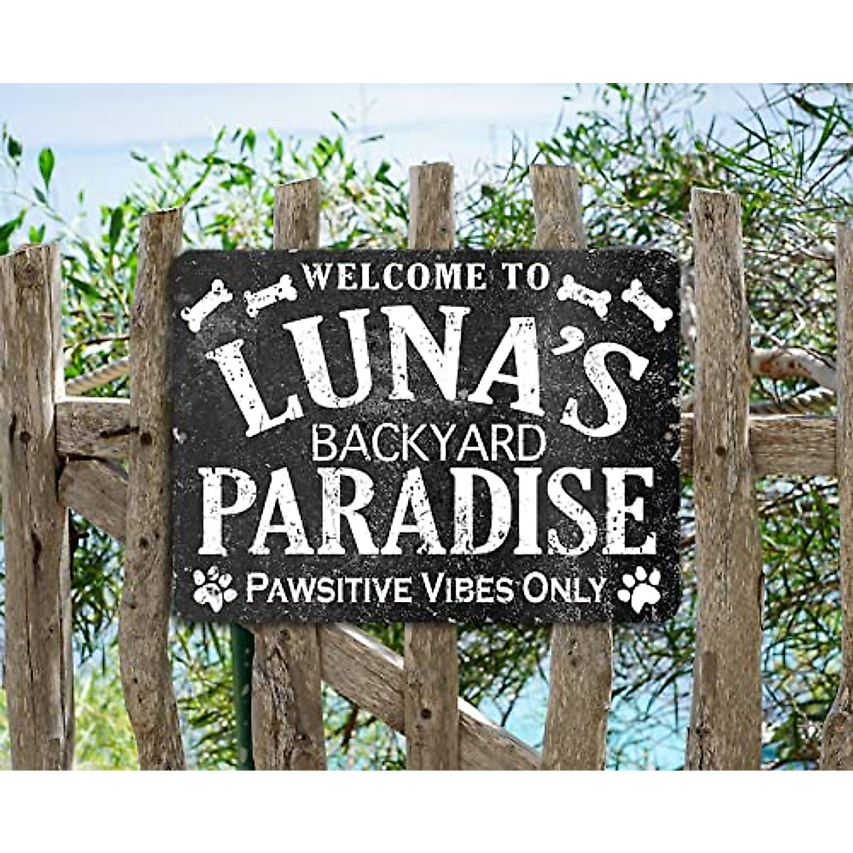 Customized Dog Name Backyard Playground Metal Indoor Outdoor Sign