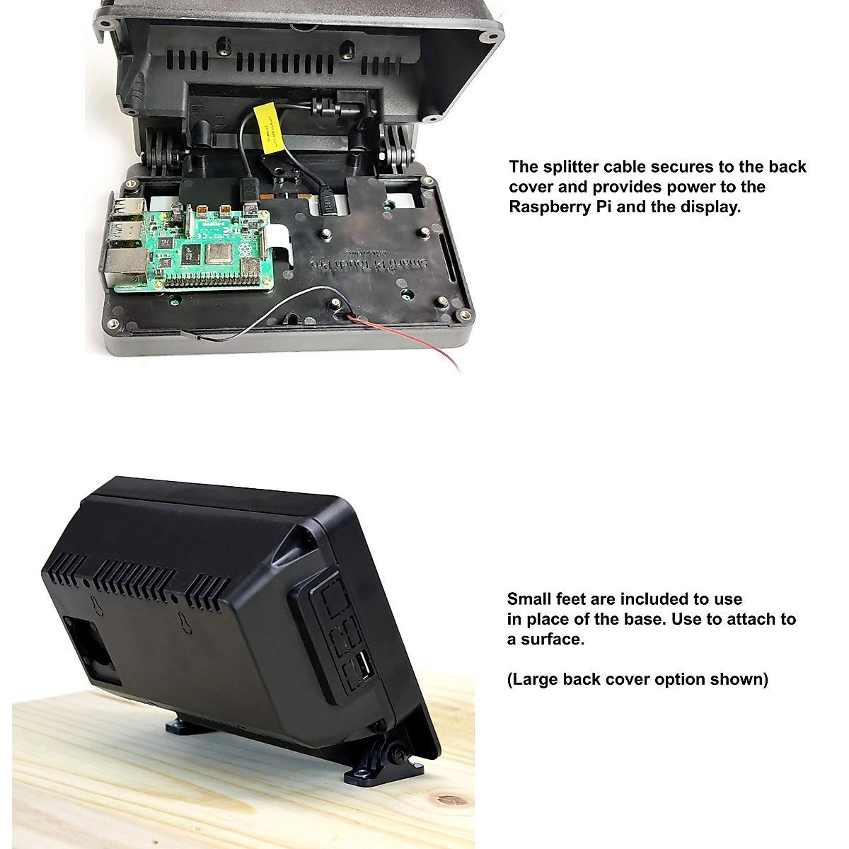 SmartiPi Touch Pro for Raspberry Pi 3,4, and 5 (Large - Without External Micro SD Card Access)