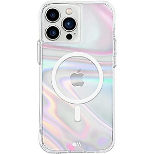 Case-Mate iPhone 13 Pro Max Case [10ft Drop Protection] [Compatible with MagSafe] Soap Bubble Phone Case for iPhone 13 Pro Max - Luxury Iridescent Swirl Effect, Slim, Shock Absorbing, Anti Scratch