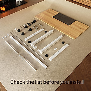 Monomi Electric Standing Desk, 55 x 28 inches Height Adjustable Desk, Ergonomic Home Office Sit Stand Up Desk with Memory Preset Controller (Natural Top/White Frame)