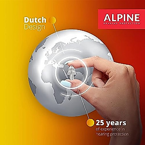 Alpine PartyPlug Concert Ear Plugs - Noise Reduction Ear Plugs for Party, Concert, Festival and Music - 19dB - 1 Pair Reusable Soft Invisible Earplugs