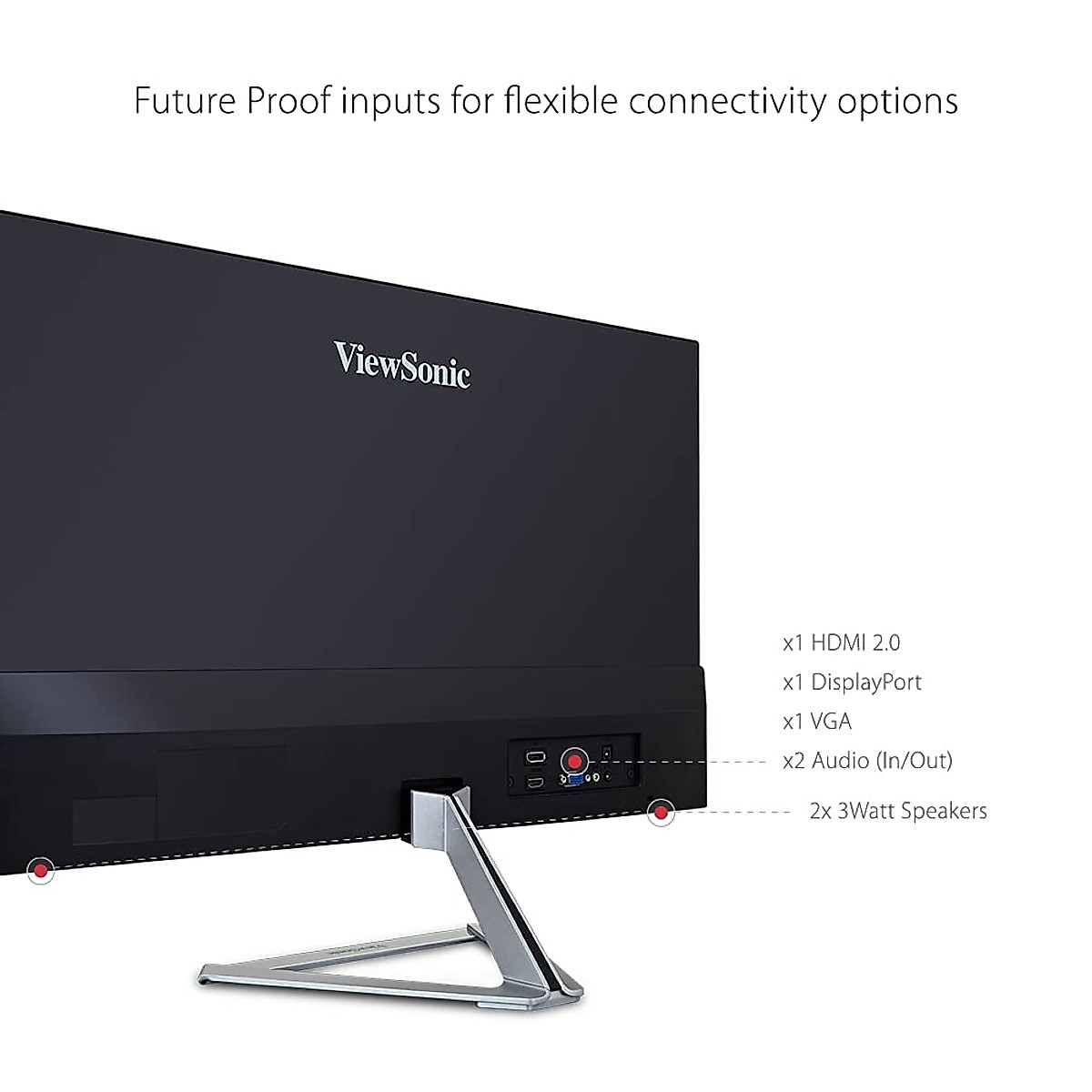 ViewSonic VX2476-SMHD 24" IPS 1080p Frameless LED Monitor HDMI, DisplayPort (Renewed)