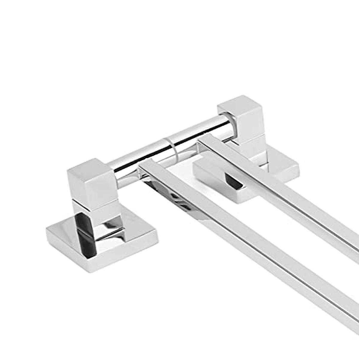 Swivel Towel Rail 2/3/4 Arming 40 Cm Swivel Towel Rail 180° Rotation Bede Towel Holder Stainless Steel Swivel Arm Towel Rail for Bathroom (250255 Active Two rods - Chrome)