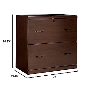 Z-Line Designs 2-Drawer Lateral File Espresso Cabinet with Black Accents