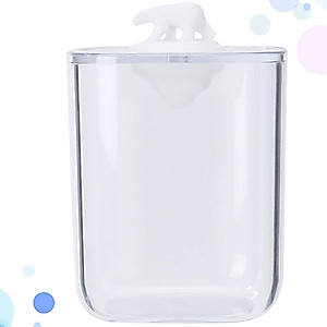 Cabilock Box Cotton Swab Makeup Ball Holder Cotton Pad Storage Cotton Pads Organizer Dispenser Swab Dispenser Container with Lid Cotton Pad Jar Clear Container Earth Tones Storage Rack