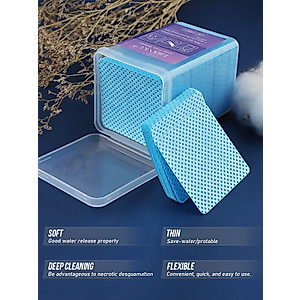 400PCS Lint Free Nail Wipes Glue Wipes Lash Extensions EBANKU Soft Blue Lash Glue Nail Polish Remover Cotton Pads Eyelash Extension Supplies