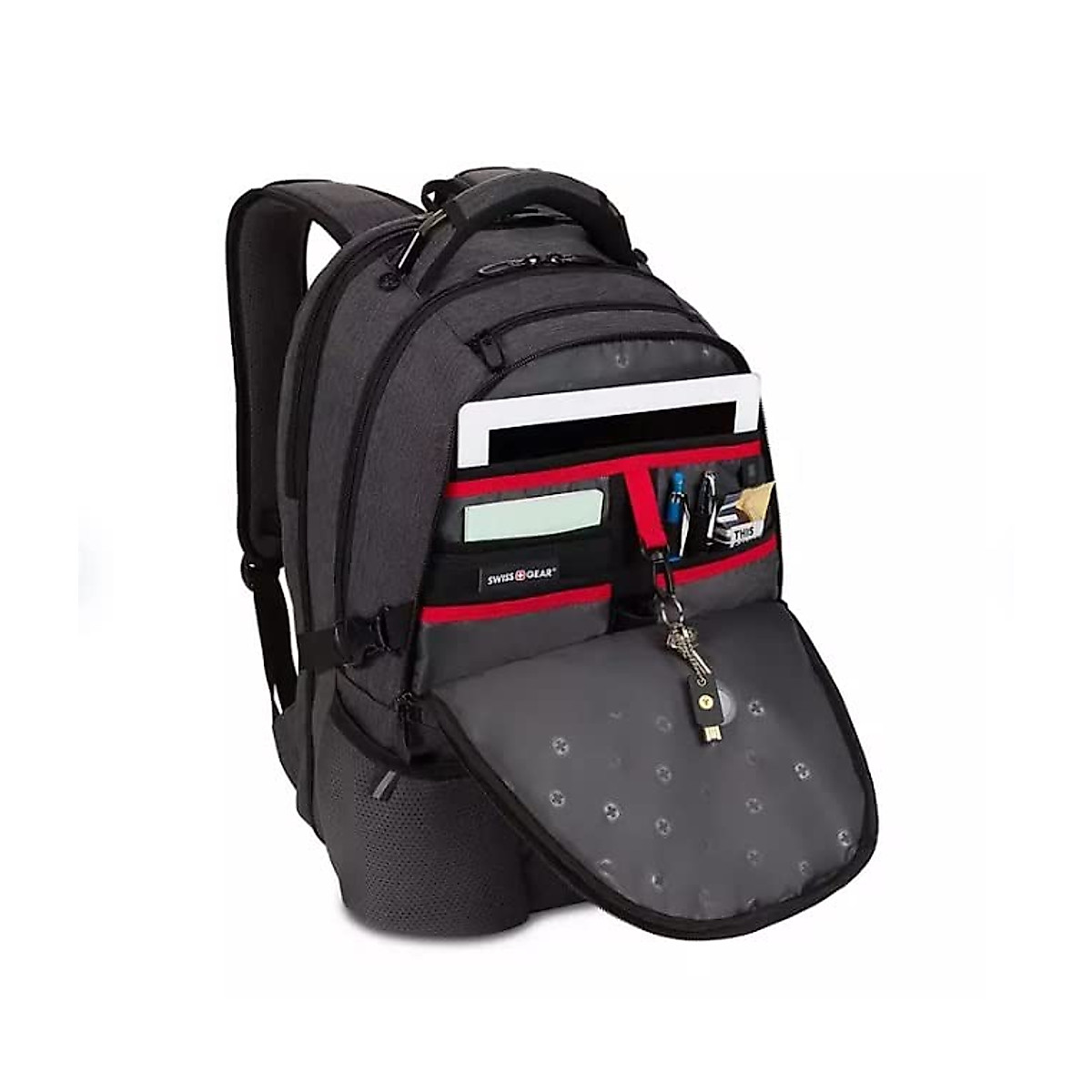 SwissGear ScanSmart Laptop Backpack, Fits Most 16" Notebook Computers, Swiss Gear Outdoor, Travel, School Bag Bookbag, Black Color