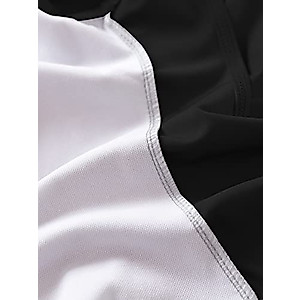 SMMY Women's Solid One-Piece Large Open Back Printed high Waist Swimsuit (Medium, Black)