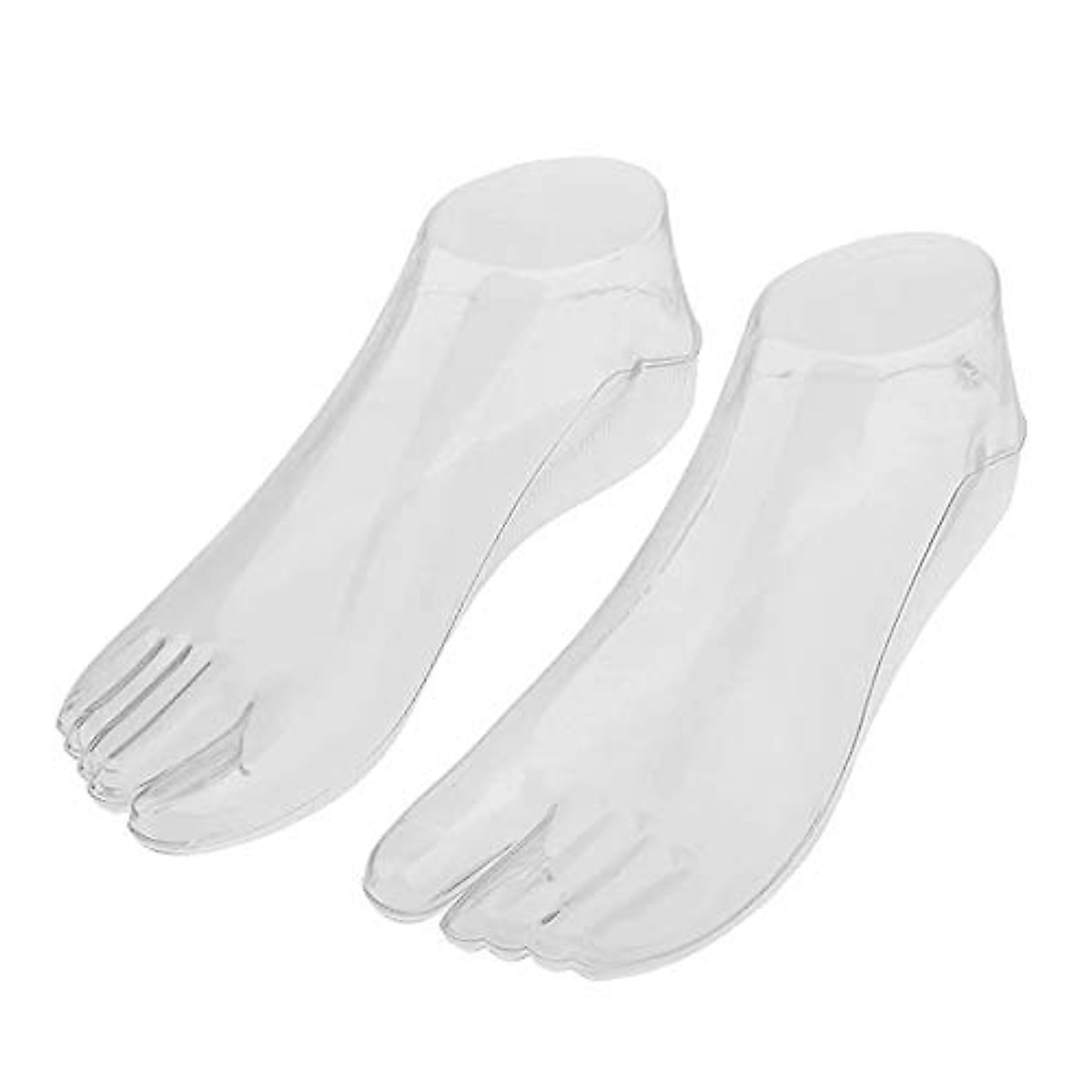 Groupcow Female Plastic Foot Model Tools for Sandals Display (Transparent)