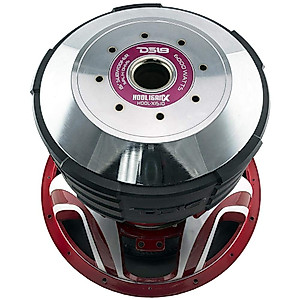 DS18 HOOLIGAN X15.1D Subwoofer in Red with Kevlar Enforced Paper Cone and Upgraded Spider - 6,000W Max, 4,000W RMS, Dual 1 Ohms - Powerful Car Audio Bass Speaker (1 Speaker)