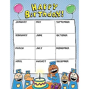 Scholastic Classroom Resources Dog Man Birthday Chart