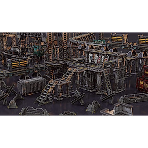 TinkerTurf Sci-Fi Terrain: Industrial Starter Set, Neutral Theme, Sturdy, Affordable, Great-Looking Full-Color Terrain, Quick and Easy to Assemble, Virtually Limitless Setups