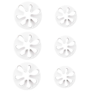 Honbay 6PCS Plastic Paint Splatter Cookie Cutter Set CupCake Decorating Gumpaste Fondant Mould for Cake Cupcake Decoration and Polymer Clay Crafting Projects (2 Size)