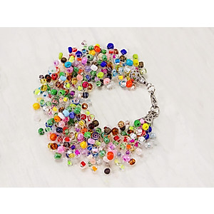 Handmade Rainbow Multi Strand mix big beads bracelet Bohemian Fashion Summer 2021 Trend Gift Under 25 Sunday Fun day wear