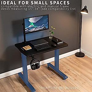 VIVO Universal 36 x 24 inch Solid One-Piece Compact Table Top for Standard and Sit to Stand Height Adjustable Home and Office Desk Frames, Black, DESK-TOP36B