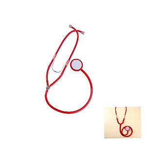 Muzrunq Nurse Stethoscope Toy Halloween Role Play Cosplay Costume Props Adults Nurse Accessories Halloween Party Supplies Red 1 Pack.
