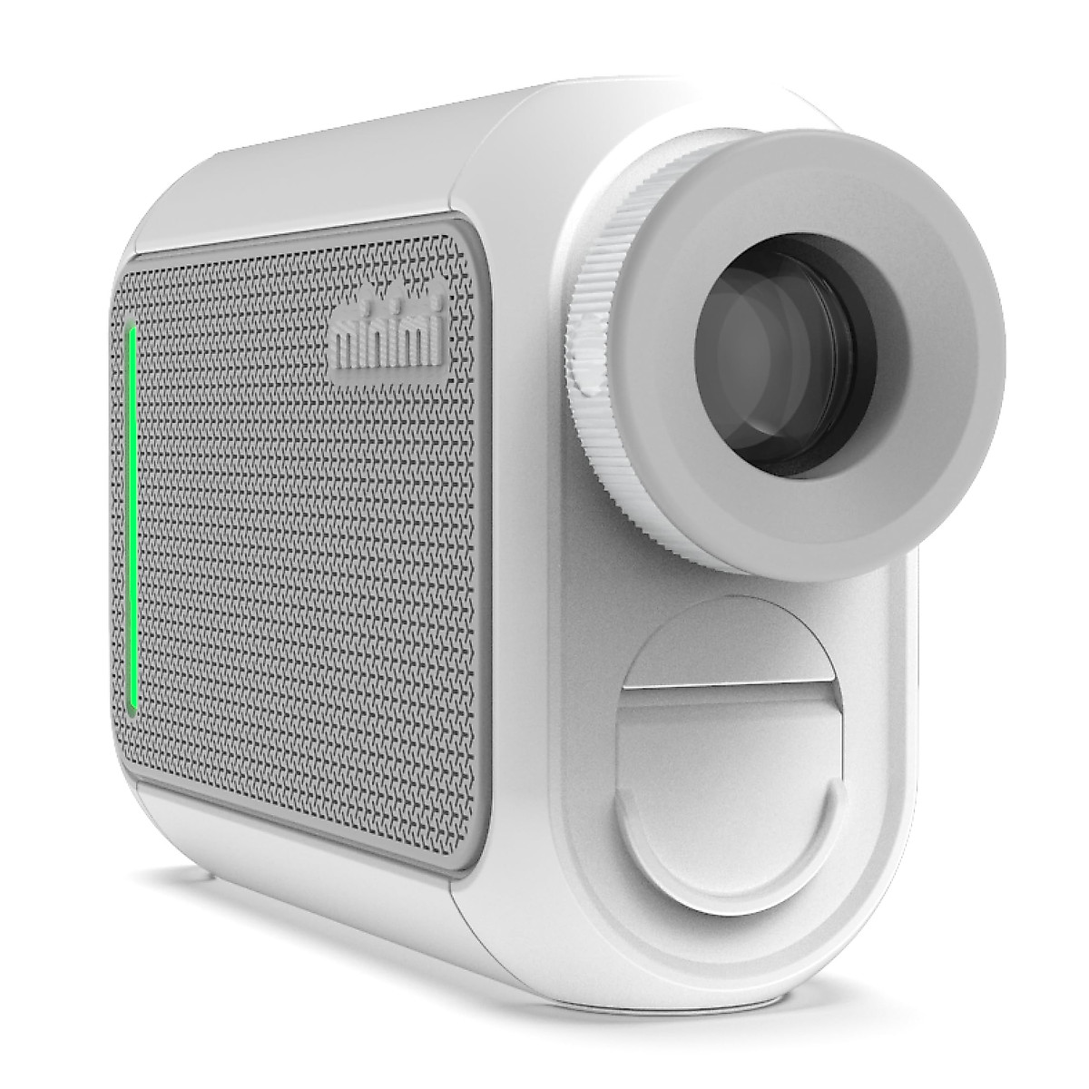 CaddyTalk Minimi NR, The Most Feature-Packed Golf Laser Rangefinder, Magic Slope, E-Slope, 6X Super Clear View, 10-1200M, Water Resistant, 700mAh Rechargeable Battery, Rangefinder Case (White)