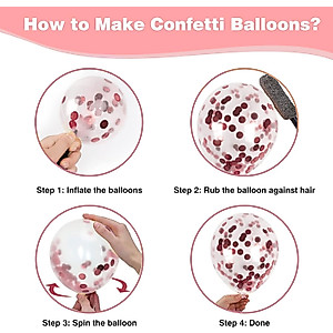 Rose Gold Balloon Garland Arch Kit,Pink and Gold White Rose Gold Confetti Latex Balloons for Baby Shower Wedding Birthday Graduation Anniversary Bachelorette Party Decorations…