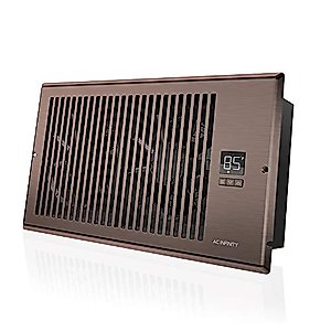 AC Infinity AIRTAP T6, Quiet Register Booster Fan with Thermostat 10-Speed Control, Heating Cooling AC Vent, Fits 6” x 12” Register Holes, Bronze