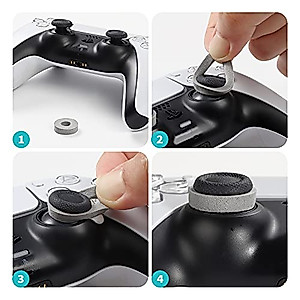 TiMOVO Precision Rings, [12 Pack] Aim Assist Rings Motion Control for Playstation 5(PS5), Steam Deck, Xbox One, Switch, Switch OLED, Switch Pro Controller, 3 Different Strengths, Black & Gray