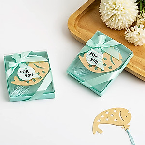 60 Pcs Blue Whale Bookmarks for Baby Shower Favors Mermaid Theme Party Gift Souvenirs for Gueststs (Blue Whale)