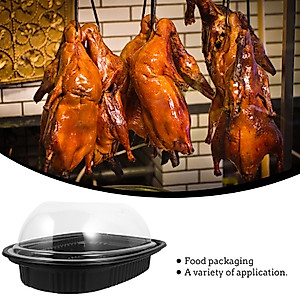 DOITOOL 20PCS Rotisserie Chicken Roaster Container with Lids - Plastic Disposable Take out Containers Carrier with Clear Dome Lid