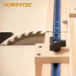 POWERTEC 71673 Table Saw Sled Kit w/T-Tracks, Miter Bars, Knob, Bolt and Screws Set