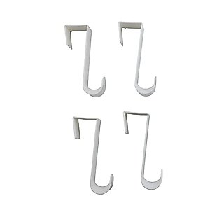 Dependable Industries inc. Essentials Over-The-Door Hanger Hook Set – 4-Pack of 3.5 in, Plastic Over-The-Door Hangers & White Over-The-Door Hooks – Over-Door Hooks for Hanging Clothes & Towels