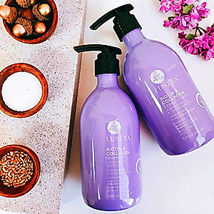 Luseta Biotin Shampoo & Conditioner Set (16.9 oz each) and Biotin Hair Mask (16.9 oz) Bundle