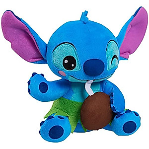 Disney Stitch Small Plush Stitch and Coconut, Stuffed Animal, Blue, Alien, Kids Toys for Ages 2 Up, 6.5 inches tall