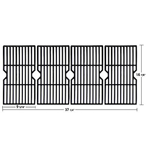 Hongso Grill Grates and Heat Plates Replacement for Gas Grill Charbroil 463230515 463239915 463235513 463235214 463234513 463234512 5 Burner Grills