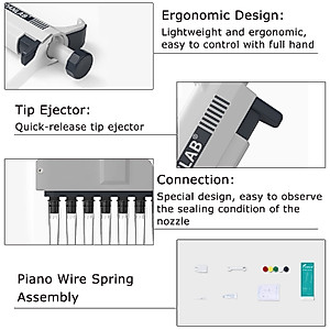 8-Channel Multichannel Pipett Adjustable Pipettor Micro Pipette High-Accurate 5-50μl + 8 Tip
