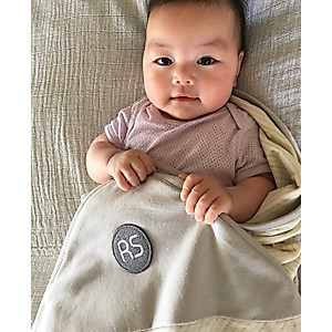 Radia Smart® 5G Blocking, EMF Protection Baby Blanket, Pregnancy Belly Shielding, Natural Cotton, Large 43 x 35