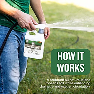 Turf Titan Thatch Buster - Liquid Aeration for Lawn Soil - Easy-to-Use Liquid Soil Loosener and Soil Conditioner for Lawns - 32 oz