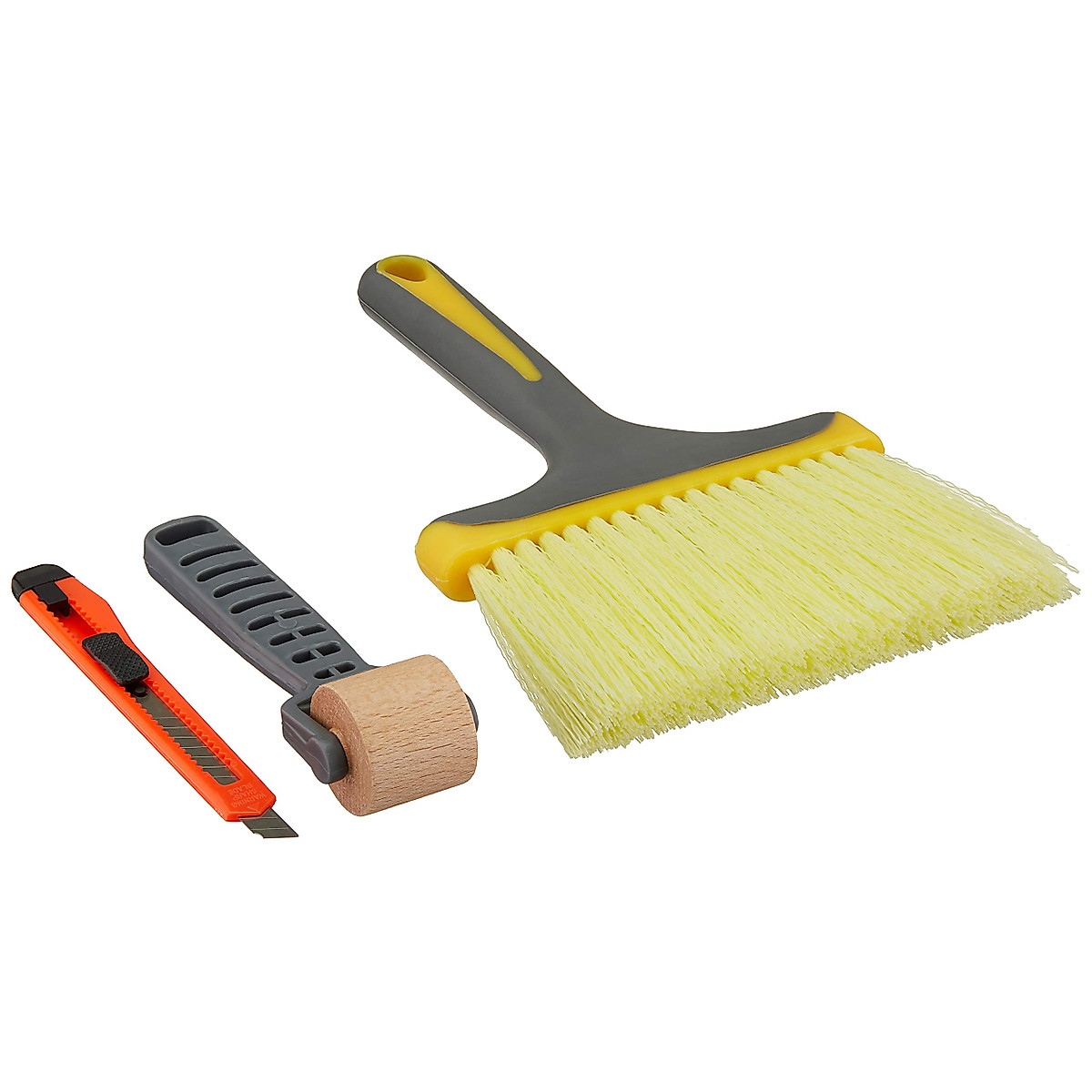 Amazon Basics Wallpaper Kit with Soft Grip Brushes, 7-Pieces