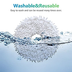 VideoPUP 6pcs Replacement Mop Pads Washable Reusable Mop Cloth Compatible with ECOVACS DEEBOT X1 Omni/ X1 Turbo Sweeper Vacuum Cleaner