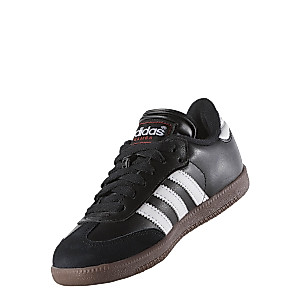 adidas Boy's Samba Classic Soccer Shoe, Black/White/Black, 5 Big Kid