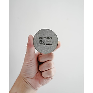 Normcore 53.3mm Puck Screen - Lower Shower Screen - Metal Contact Screen for Espresso 54mm Portafilter Filter Basket - 1.7mm Thickness 150μm - 316 Stainless Steel