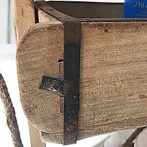 WHW Whole House Worlds Rustic Wall Hanging Shelves, 3 Brick Box Wall Rack, Recycled Wood, 5.5 Wide x 11.75 Long x 30 Inches Tall, 10.25 lbs