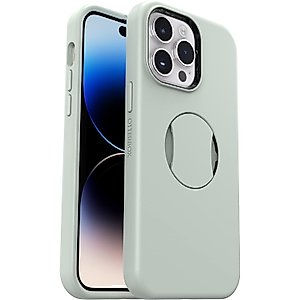OtterBox iPhone 14 Pro Max OtterGrip Symmetry Series Case - CHILL Out (Green), Built-in Grip, Sleek case, Snaps to MagSafe, Raised Edges Protect Camera & Screen