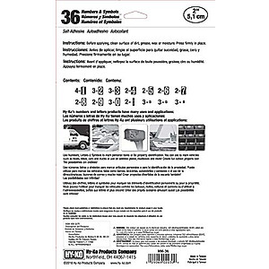 Hy-Ko Products MM-3N Self Adhesive Vinyl Numbers 2" High Black & Gold, 26 Pieces