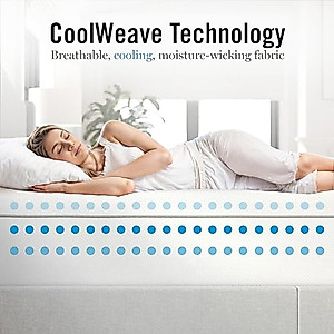 Martha Stewart SleepComplete Full Mattress in a Box, Firm Pocket Spring and Foam Hybrid Mattress, Dual-Action Cooling, 5-Way Zoning, Coolweave Cover, 12 ", White