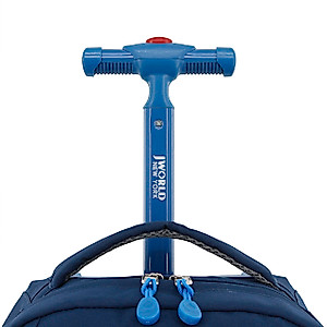 J World New York Sunlight Rolling Backpack. Roller Bag Wheeled Carry-On Luggage, One Size (Navy)