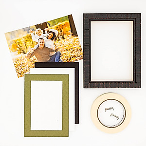 12x18 Mat Bevel Cut for 11x17 Photos - Acid Free Valley Green Precut Matboard With Backing Board and Crystal Clear, Self Seal Photo Mat Bag - For Pictures, Photos, Framing - 4-ply Thickness