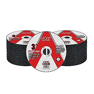SALI 50 Pack Cut Off Wheels Cutting Wheels 3" x 1/16" x 3/8" Professional Cutting Stainless Steel for 3 in Angle Grinders and Die Grinders- Cutting Disc Aggressive Cutting Operating Up to 25000 RPM