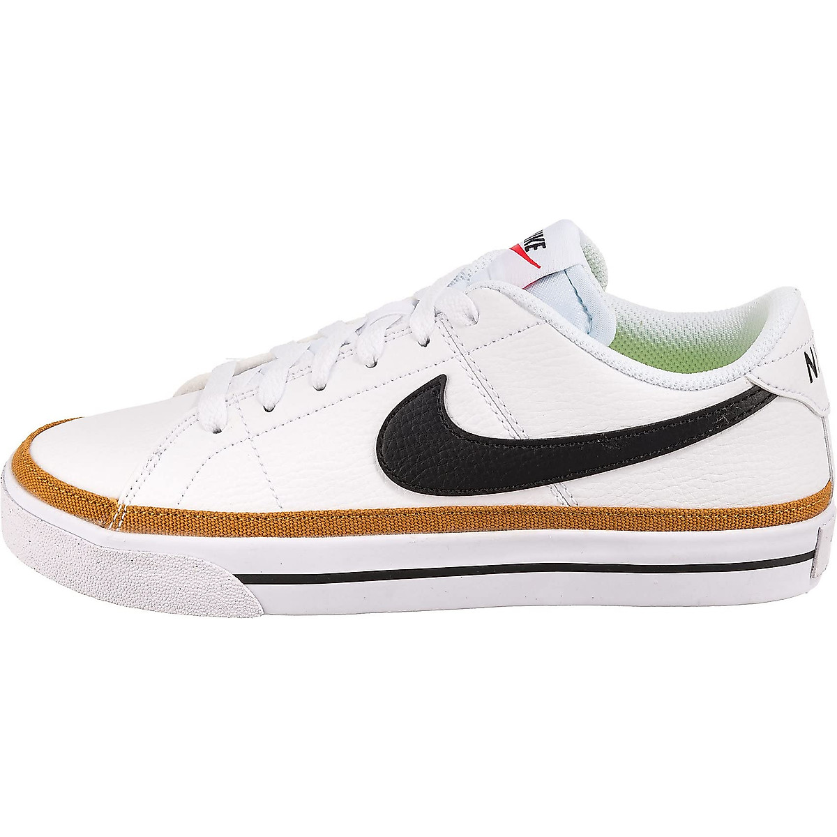 Nike Womens Court Legacy (White Black Desert Ochre, us_Footwear_Size_System, Adult, Women, Numeric, Medium, Numeric_8_Point_5)