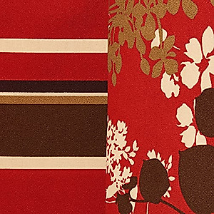 Pillow Perfect Outdoor/Indoor Monserrat/Montifleuri Sangria Chaise Lounge Cushion, 1 Count (Pack of 1), Brown