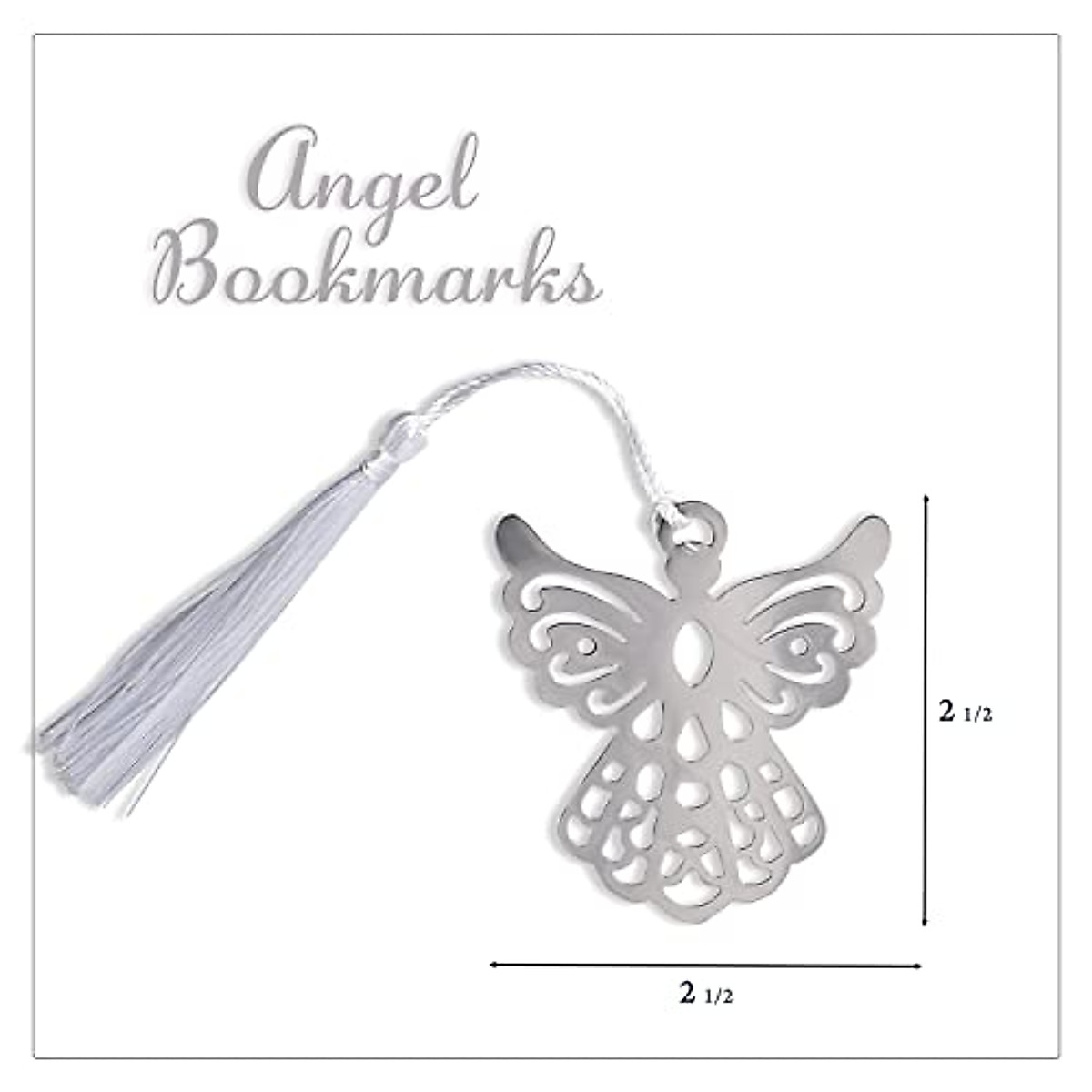 Funeral Favors Angel Bookmarks - 50 Individually Packaged Bookmarks - Celebration of Life and Memorial Gifts